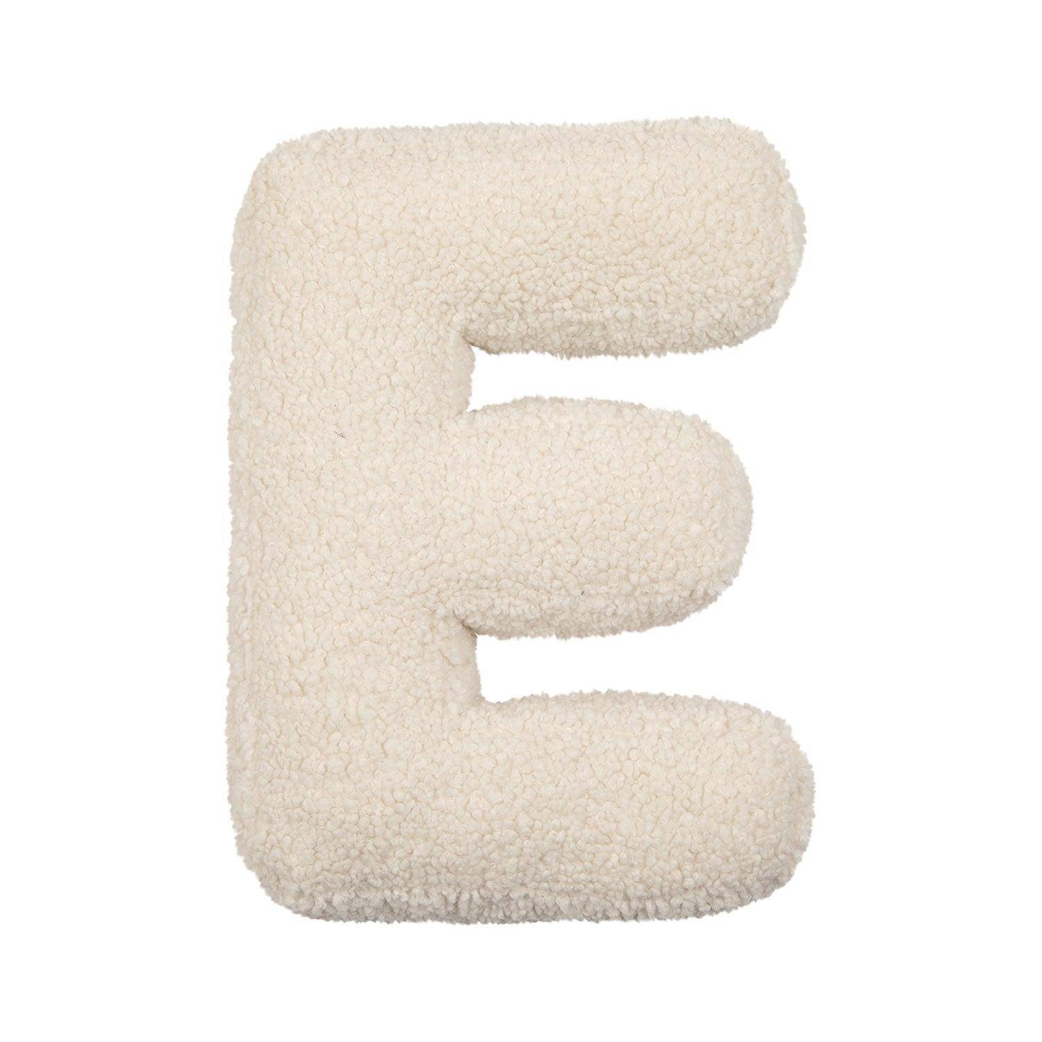 Boucle Letter Cushion E | Teddy Letter Cushion
