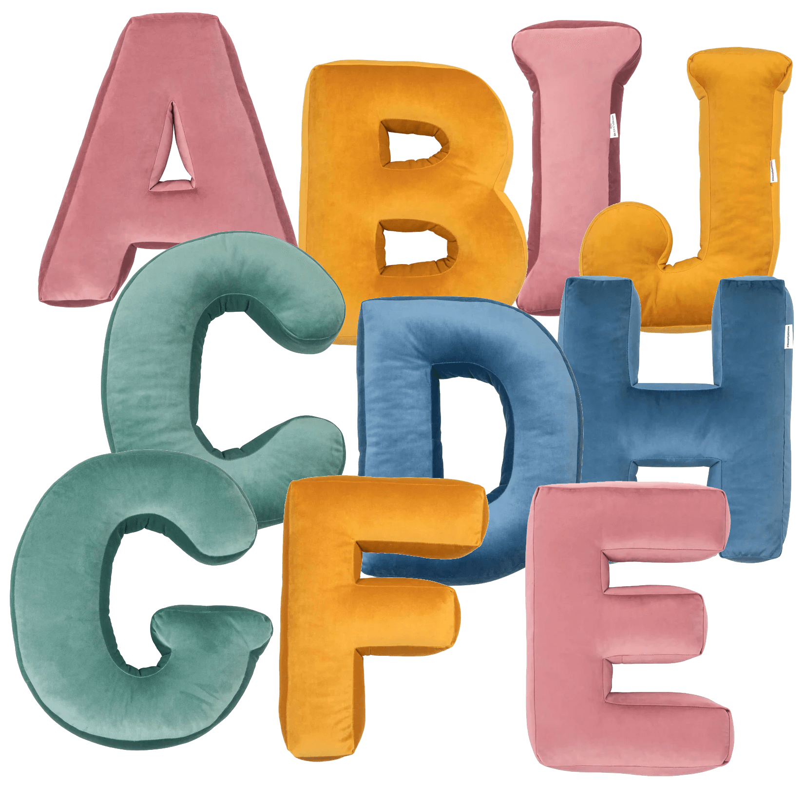 Set of 10 Velvet Letters