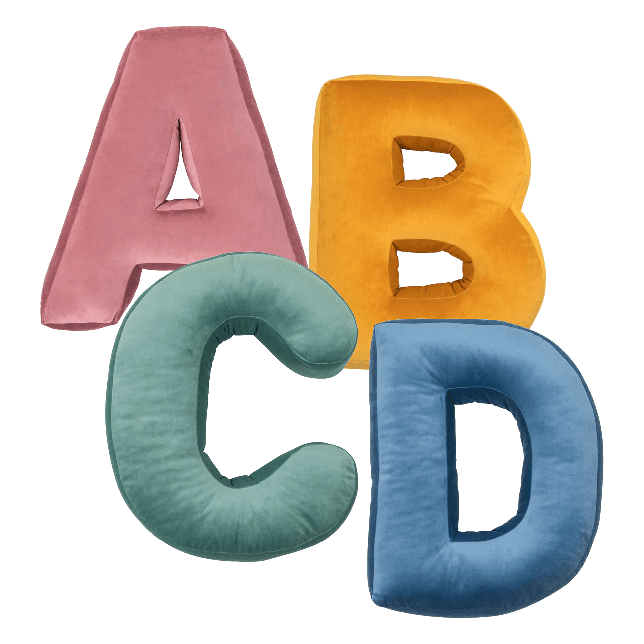 Set of 4 Velvet Letters