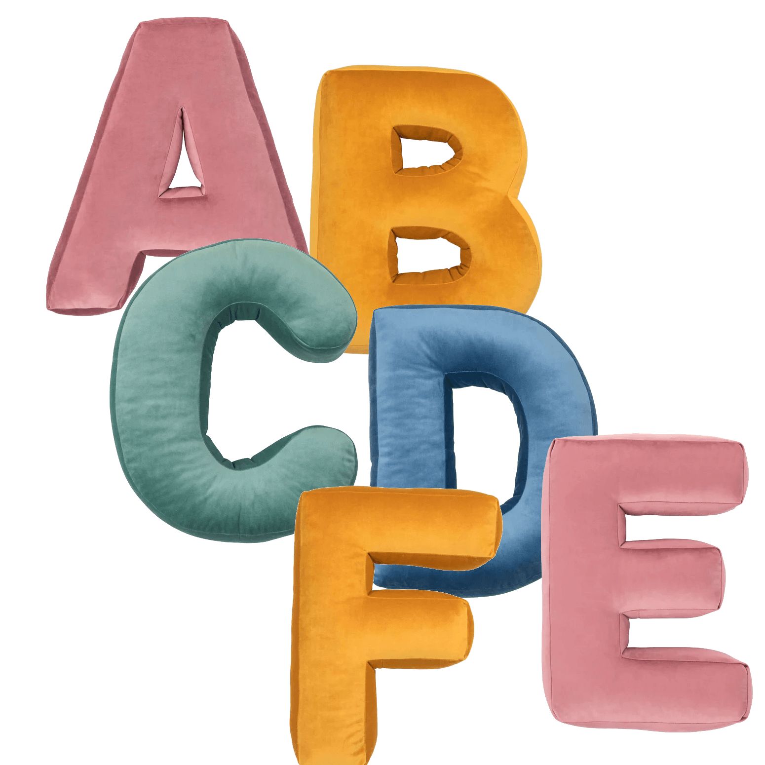 Set of 6 Velvet Letters