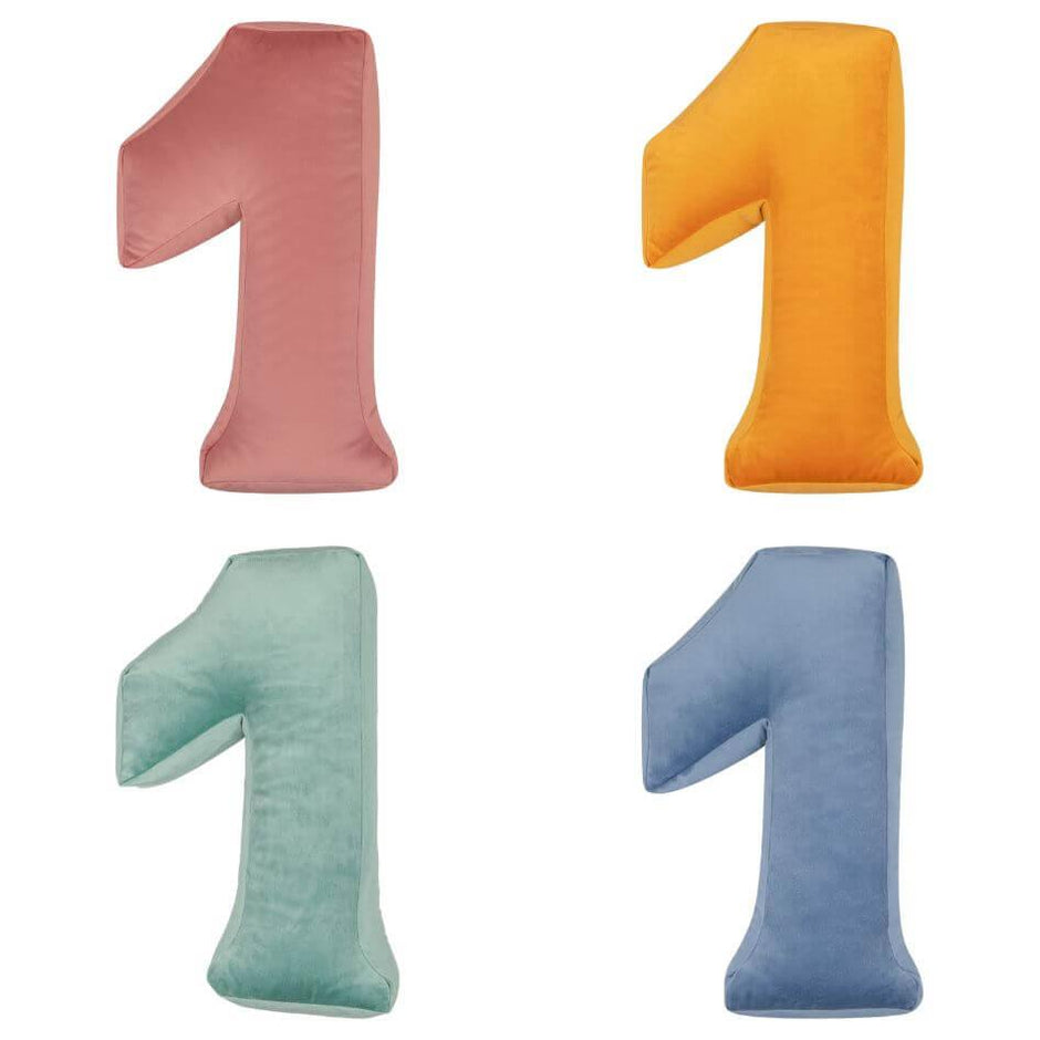 Velvet Number Cushions | Unique birthday decoration idea